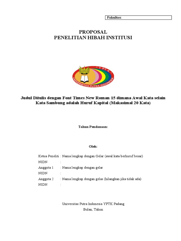 Contoh Template Proposal_Penelitian v | PDF