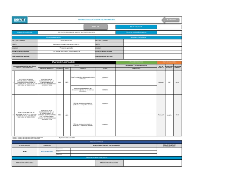 Formato GDR Planificación | PDF