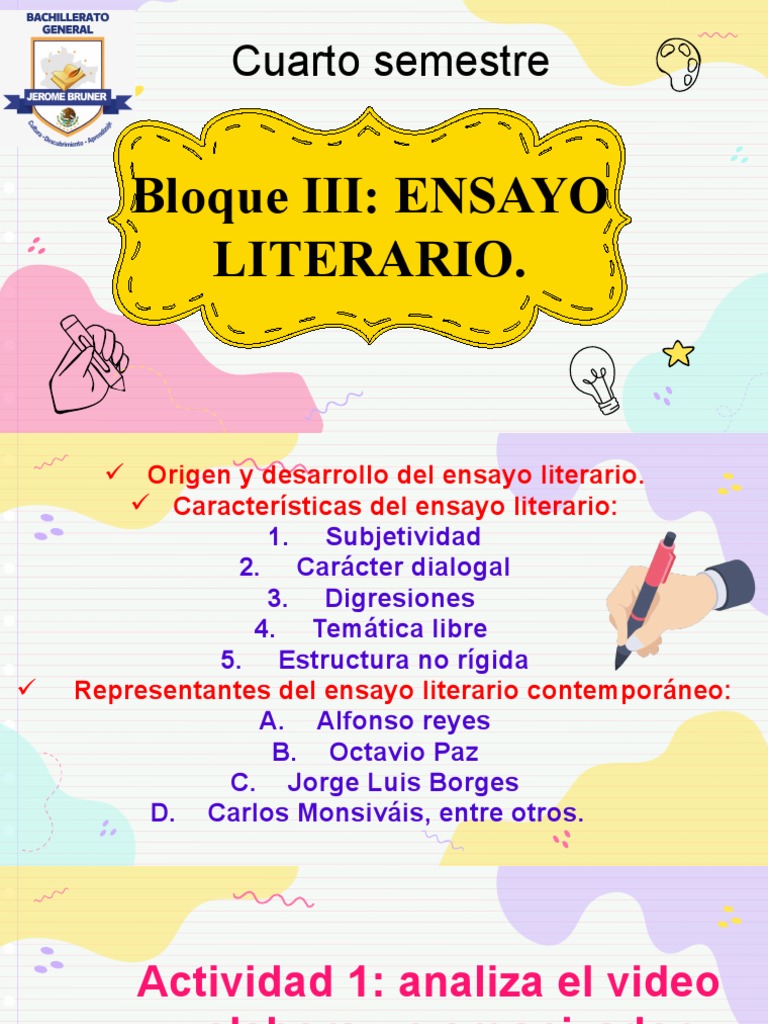 Bloque III. Ensayo Literario | Descargar gratis PDF | Ensayos