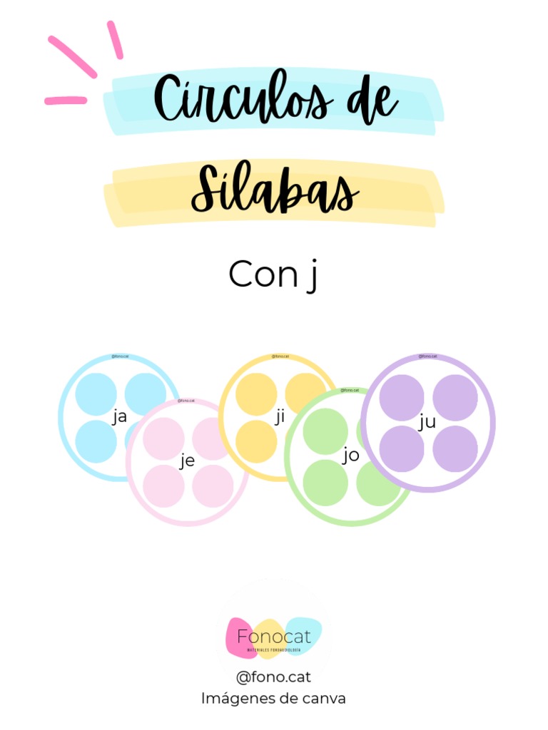 Círculos de Sílabas (Con J) | PDF