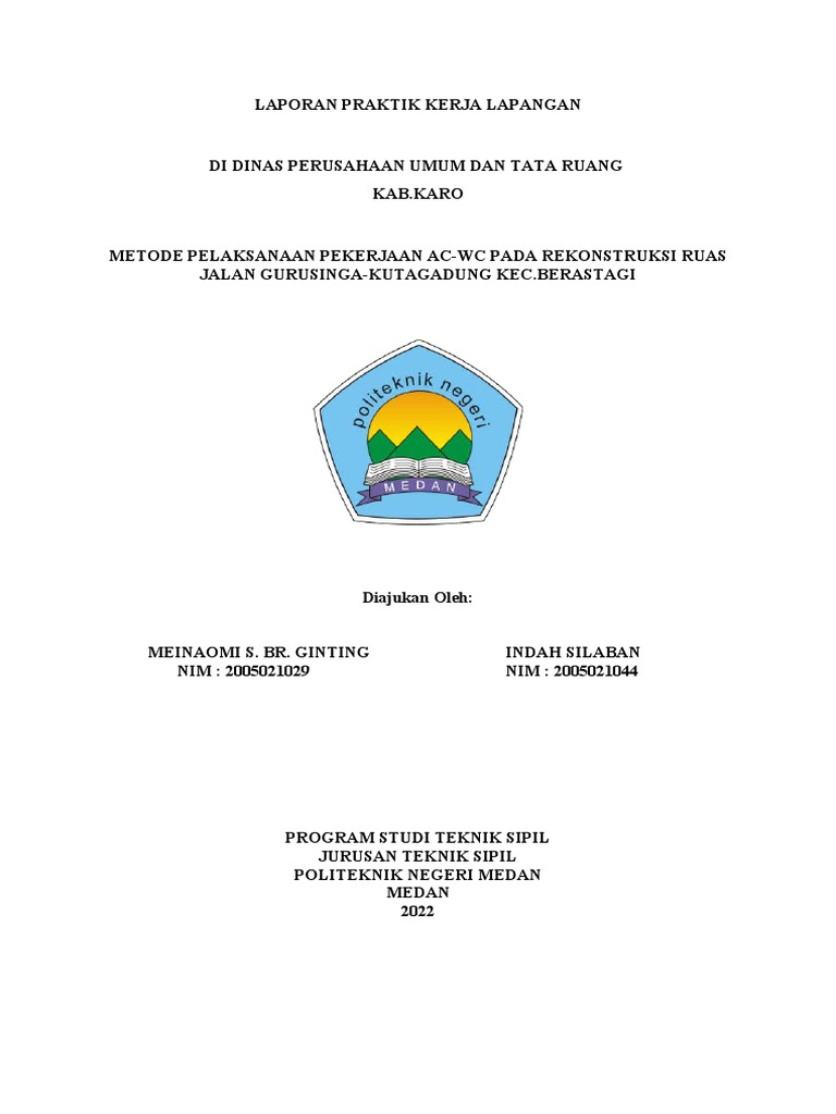 Laporan PKL Politeknik Negeri Medan 2022 | PDF