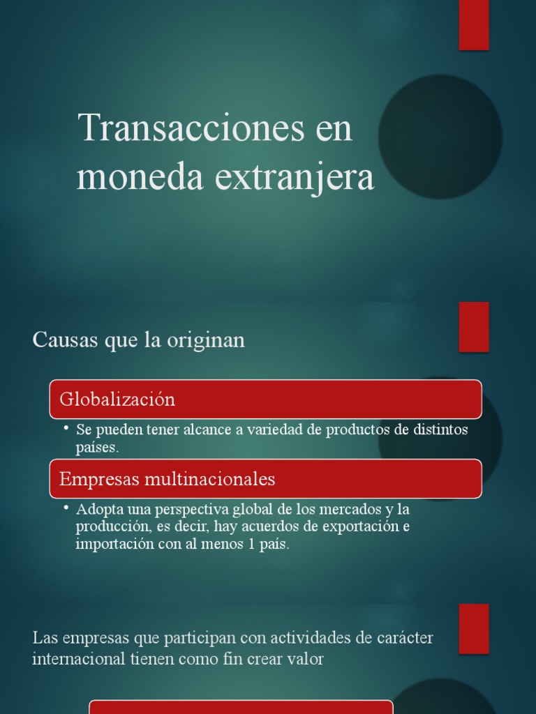 Transacciones en Moneda Extranjera | PDF | Tipo de cambio | Moneda