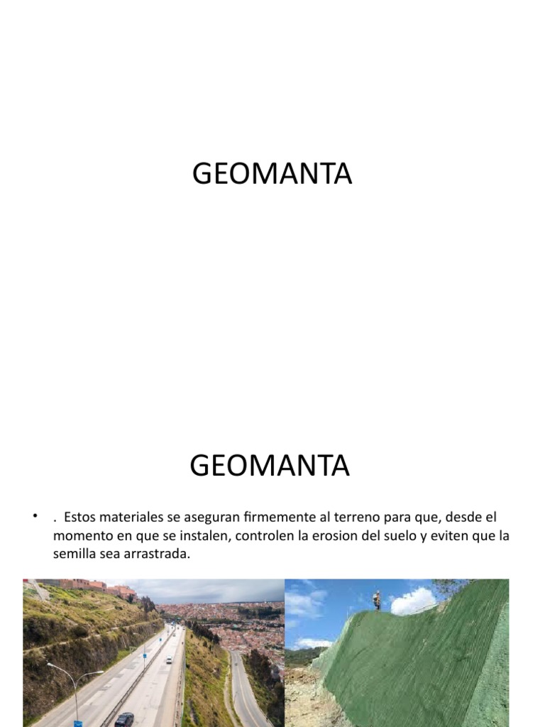 Geomanta: Protección contra erosión | PDF | Hogar, jardinería y bricolaje