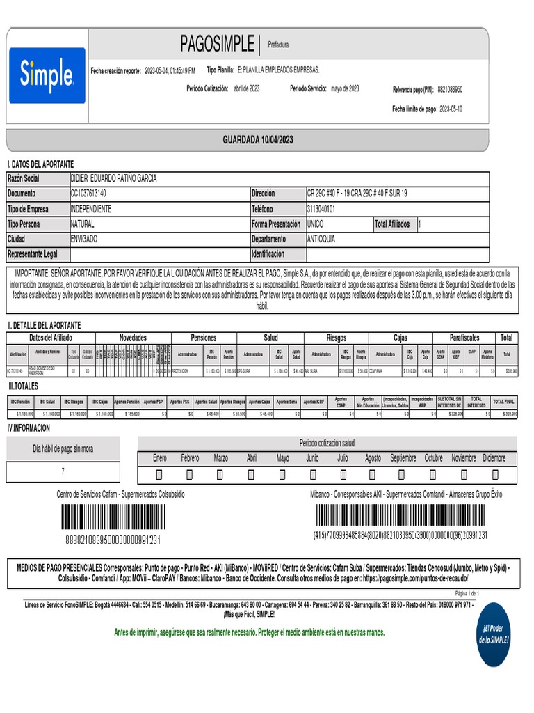 Prefactura 1053935913 | PDF