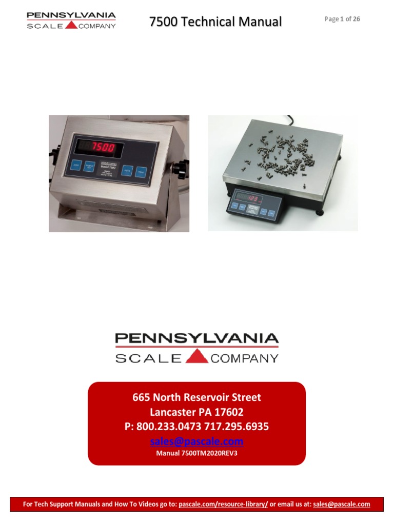 7500 Scale Model Technical Manual | PDF