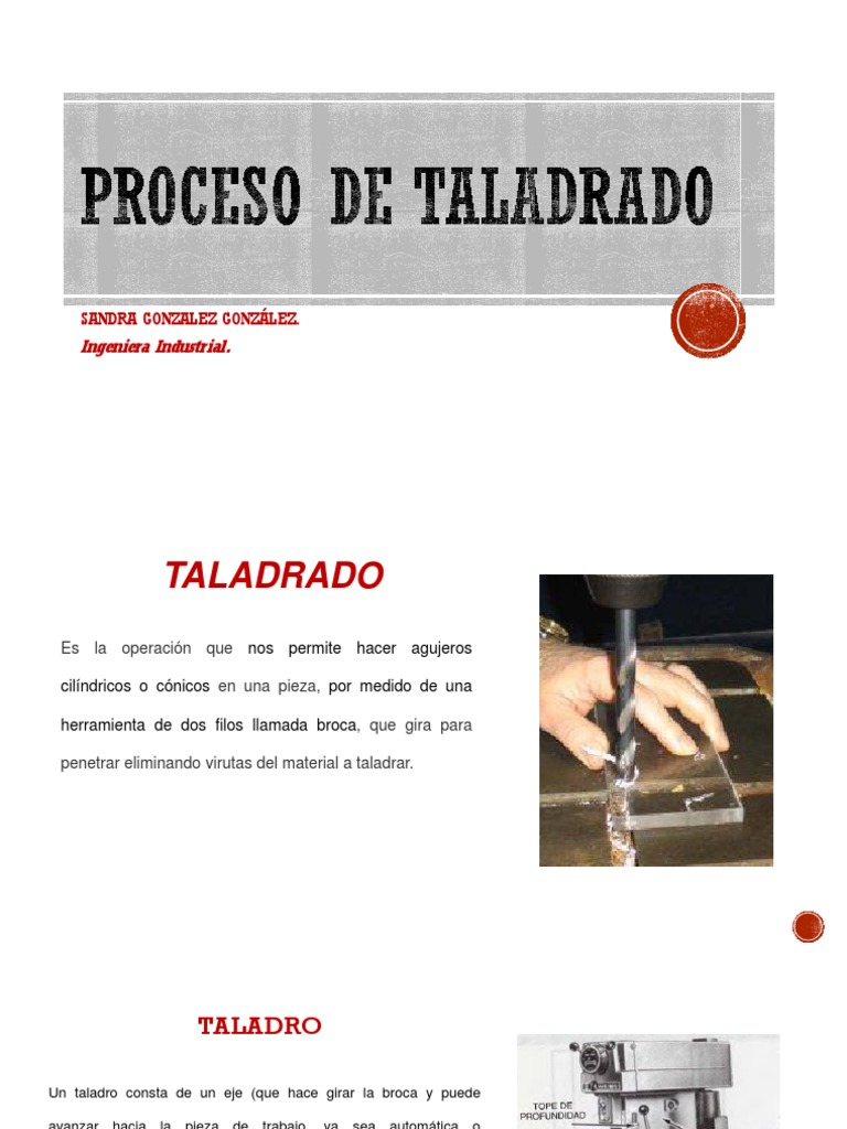Proceso de Taladrado | PDF | Perforar | Herramientas