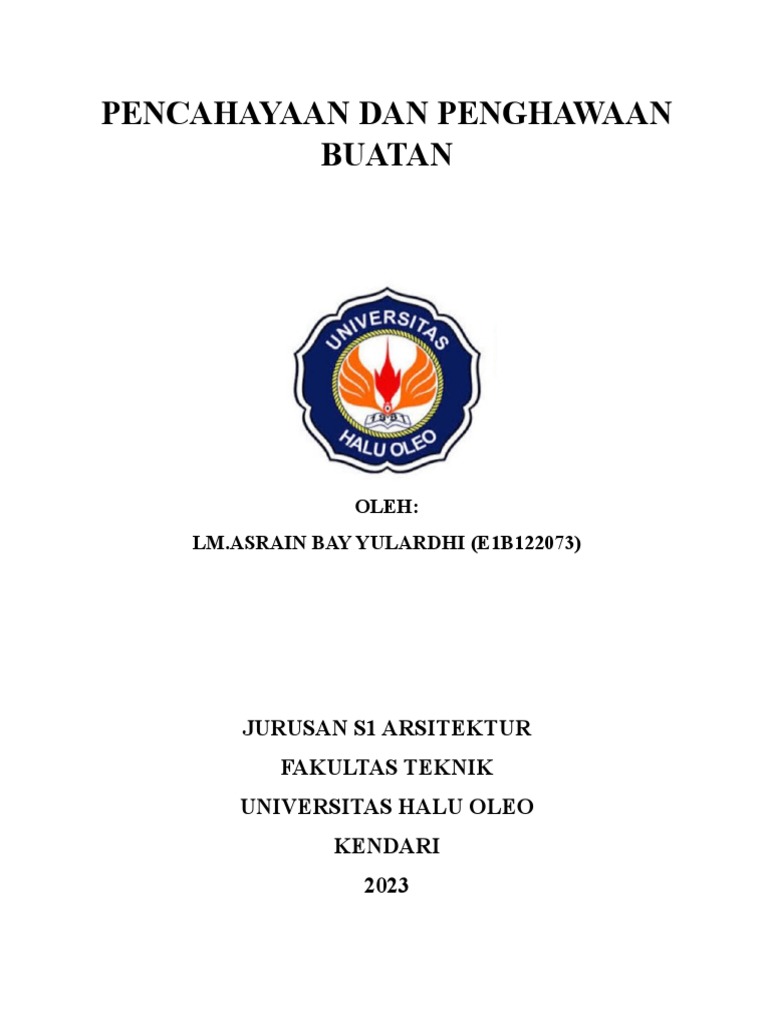 Pencahayaan Dan Penghawaan Buatan | PDF