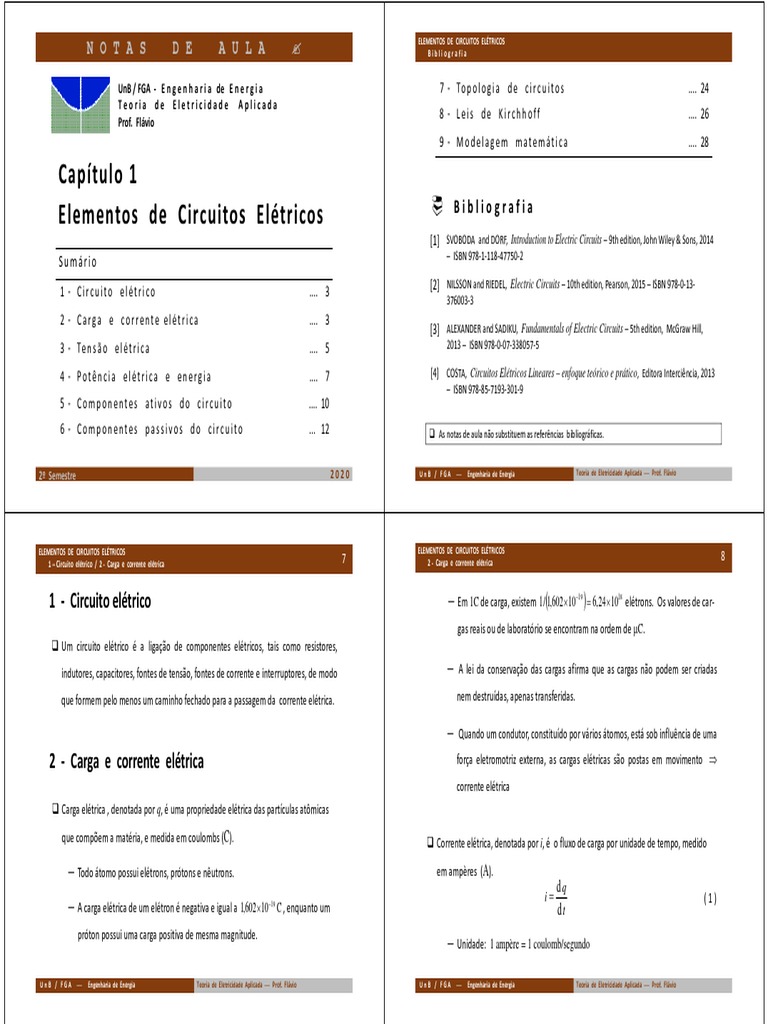 Capítulo 1 - Elementos de Circuitos Elétricos - 4 Pags | PDF ...