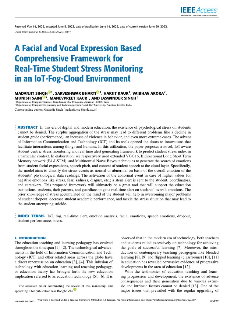 A Facial and Vocal Expression Based Comprehensive Framework For Real-Time Student Stress ...