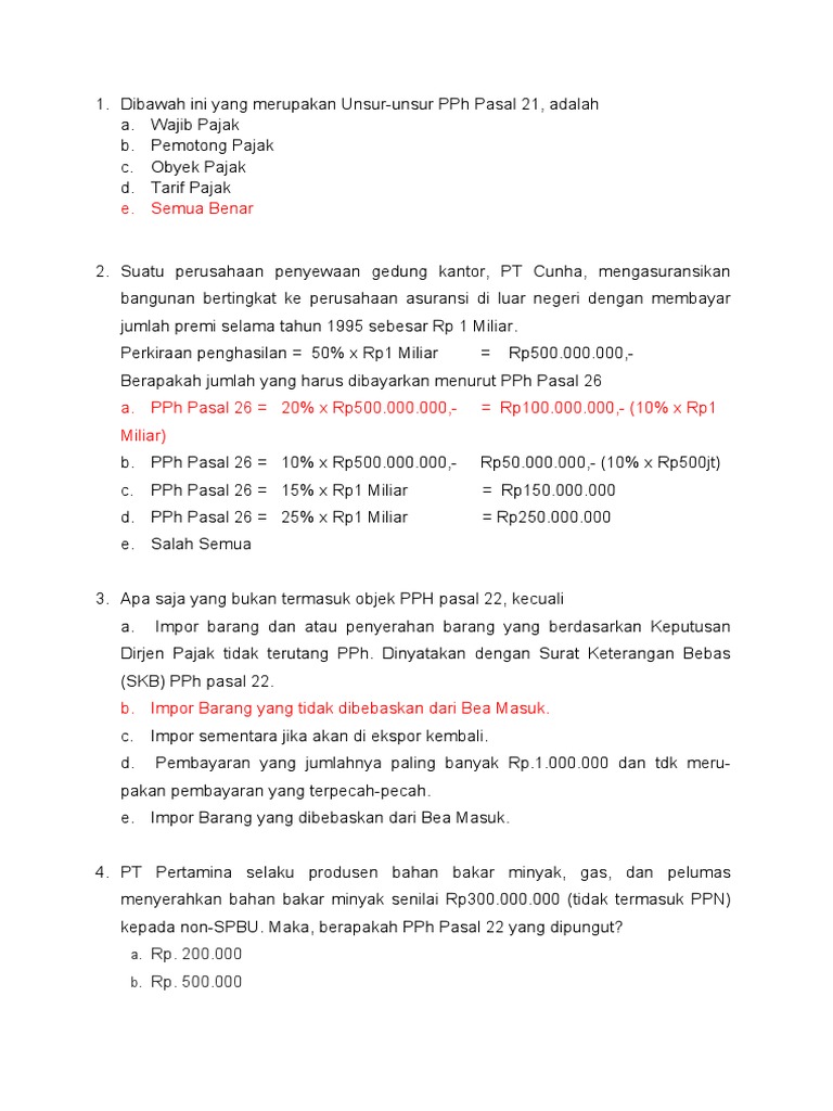 Soal PPH | PDF