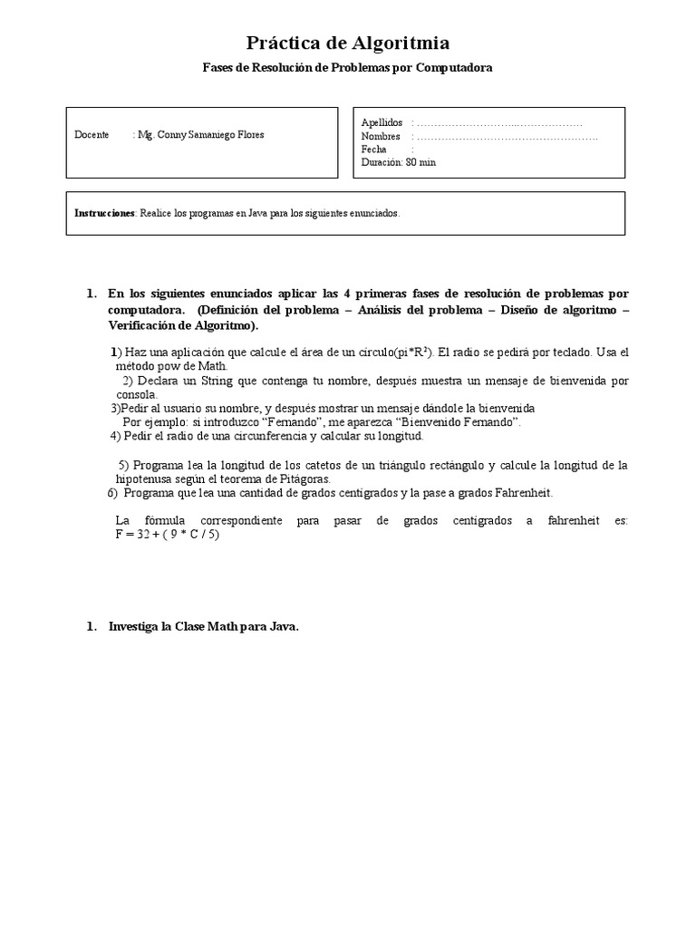 Algoritmia: Problemas y Algoritmos en Java | PDF