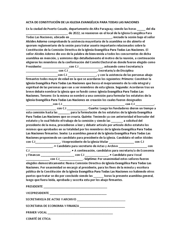 Modelo de Acta | PDF | Gobierno