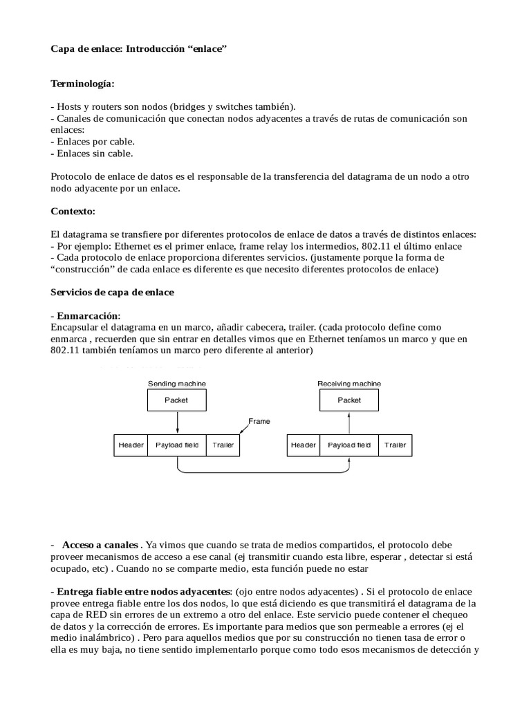 Servicios y Técnicas de Capa de Enlace | PDF | Corrección de error ...