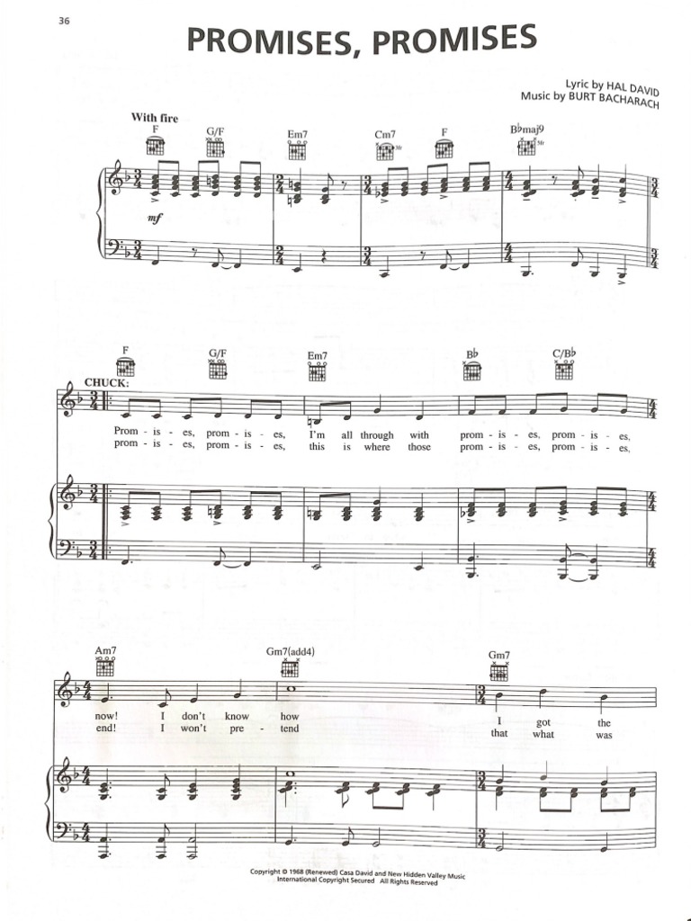 Partitura Promises, Promises | PDF