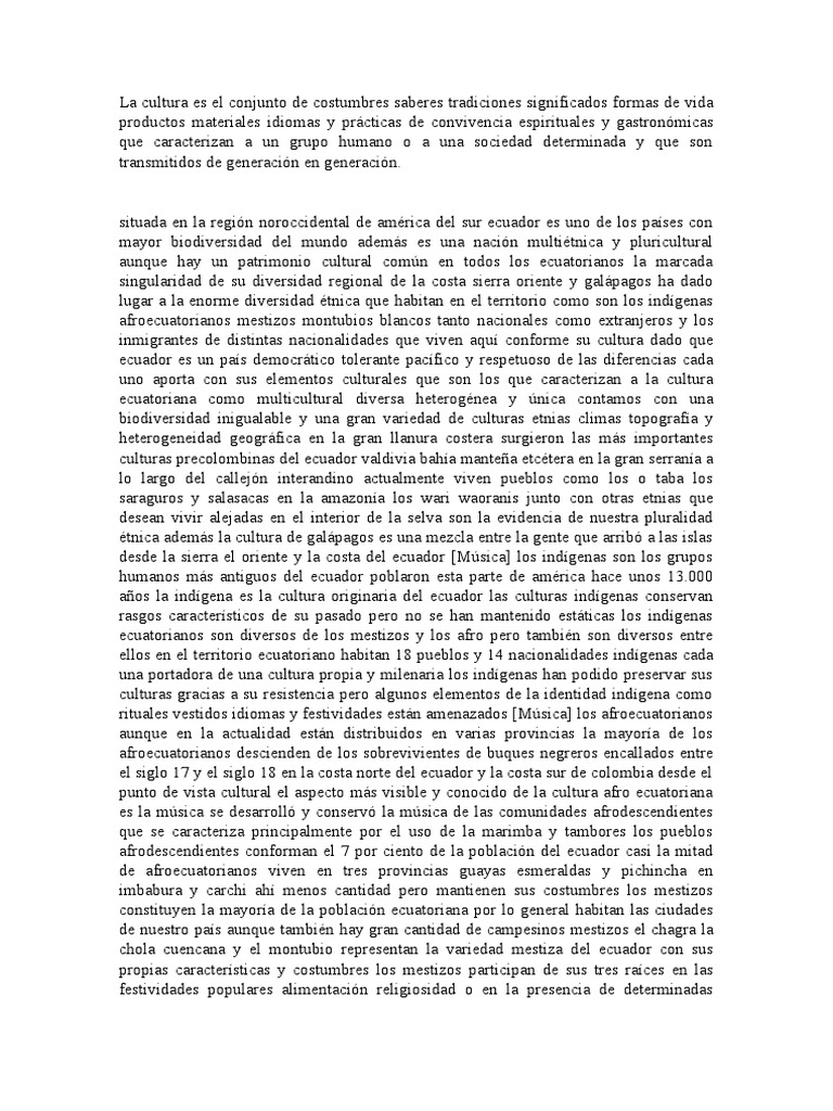 La Cultura | PDF | Ecuador