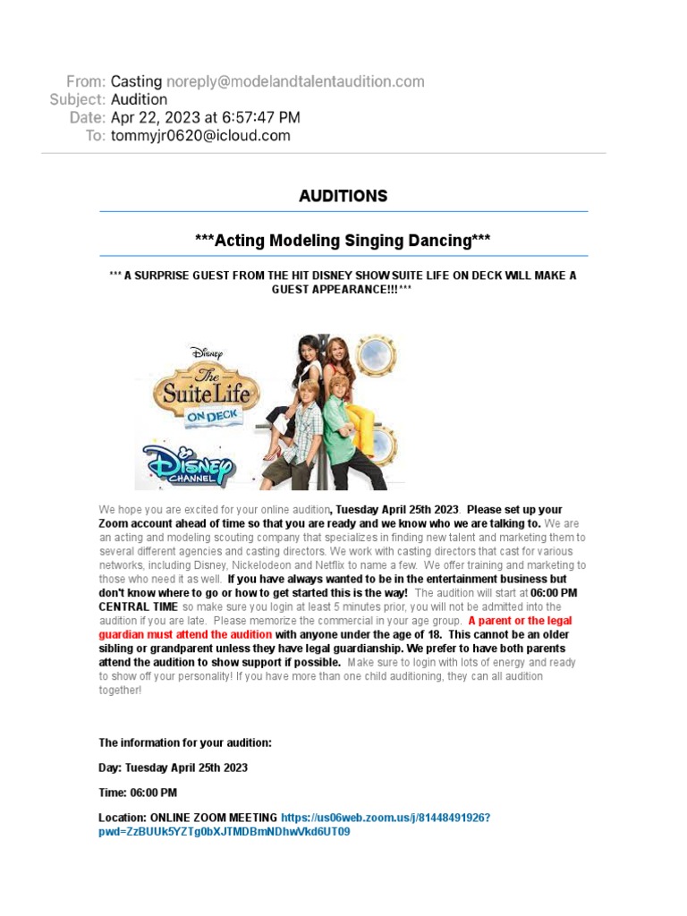 Audition | PDF | Audition