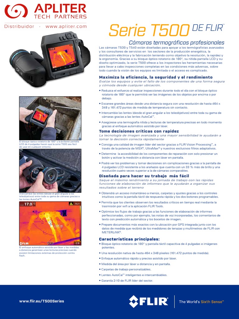 Camara Termografica FLIR T530 y FLIR T540 Caracterisitcas | PDF | Pantalla de cristal líquido ...