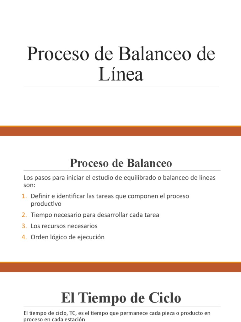 07-Proceso de Balanceo de Línea-2021 | PDF | Tecnología