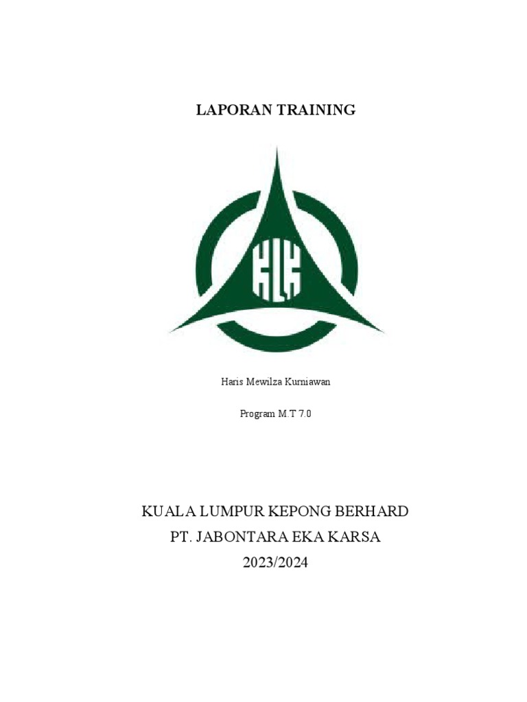 LAPORAN TRAINING Haris | PDF