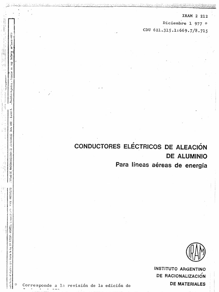 Norma IRAM-2212 197712 | PDF