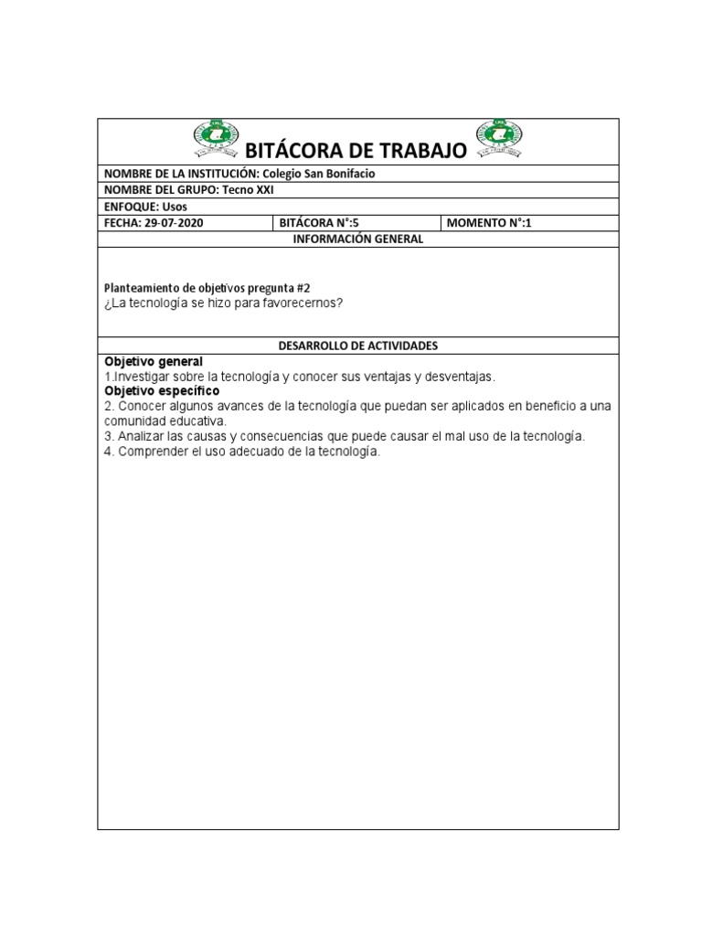 BITÁCORA DE TRABAJO AB - Usos | PDF