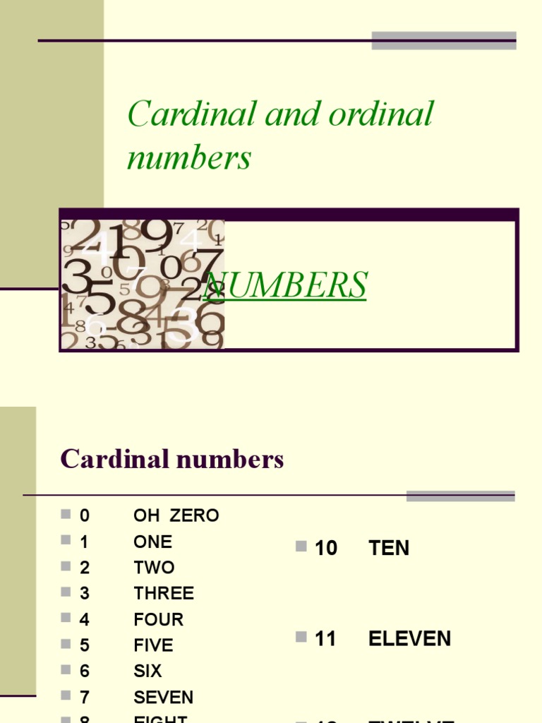 NUMBERS | PDF