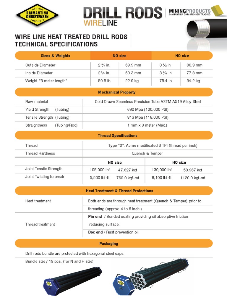 DRILL RODS - Technical Specification1 | PDF