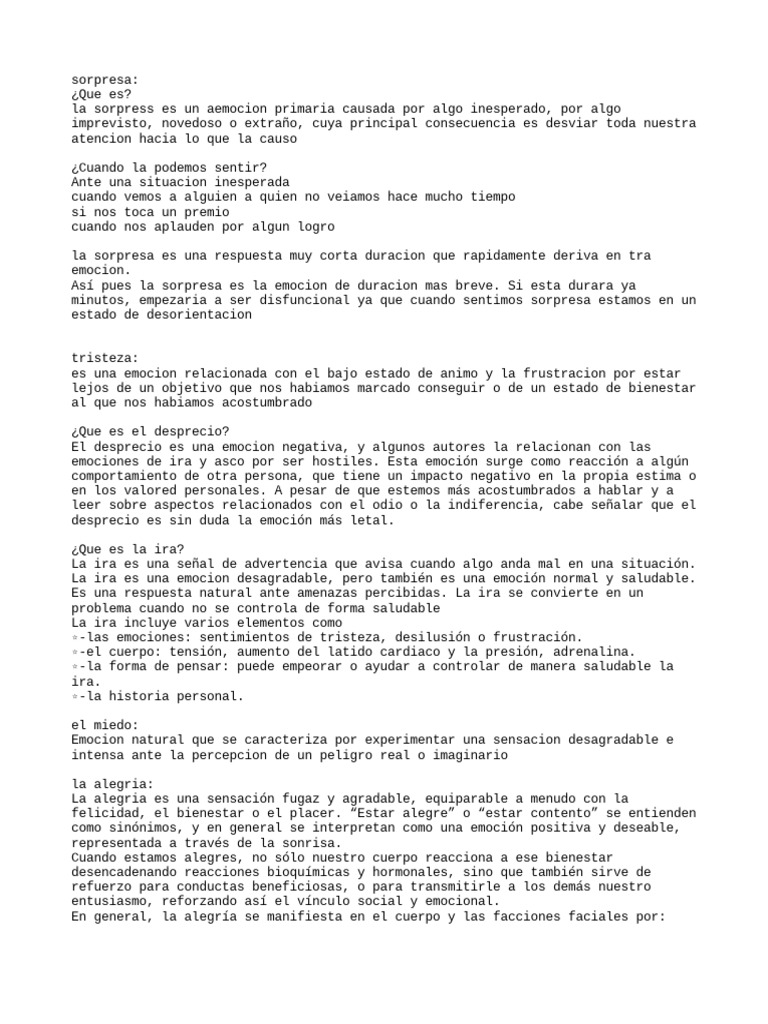 Emociones | PDF | Las emociones | Asco