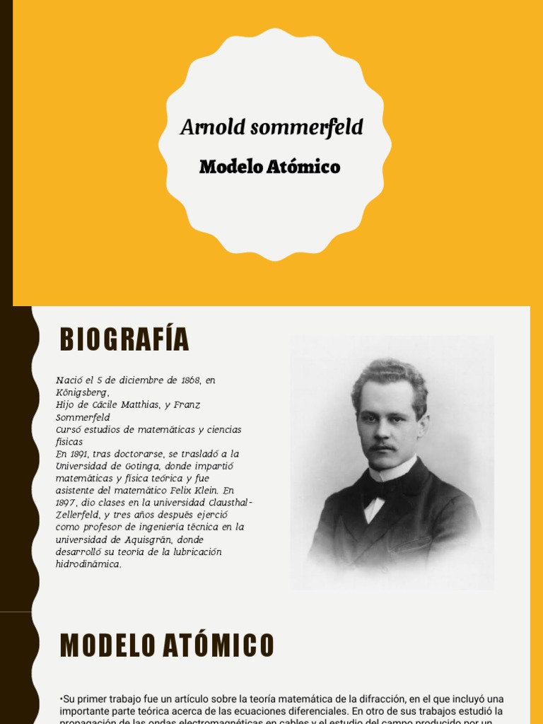 Biografía de Arnold Sommerfeld | PDF