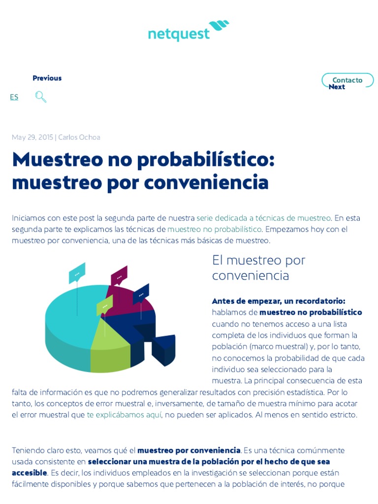 Muestreo no probabilístico_ muestreo por conveniencia | PDF | Muestreo (Estadísticas) | Probabilidad