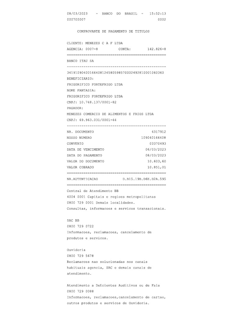 Comprovante - 08 03 2023 | PDF Comprovante - 08 03 2023 | PDF