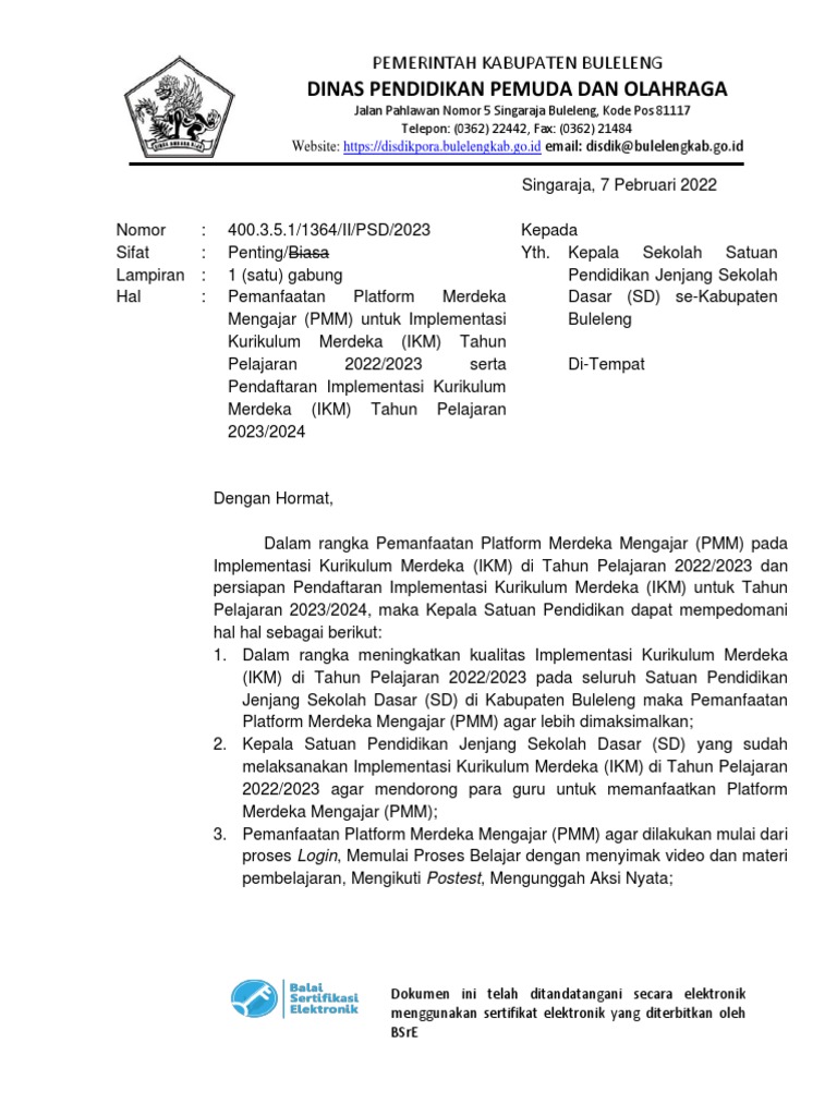 Pendaftaran IKM Tahun Ajaran 2023/2024 | PDF | Karier & Perkembangan | Bisnis