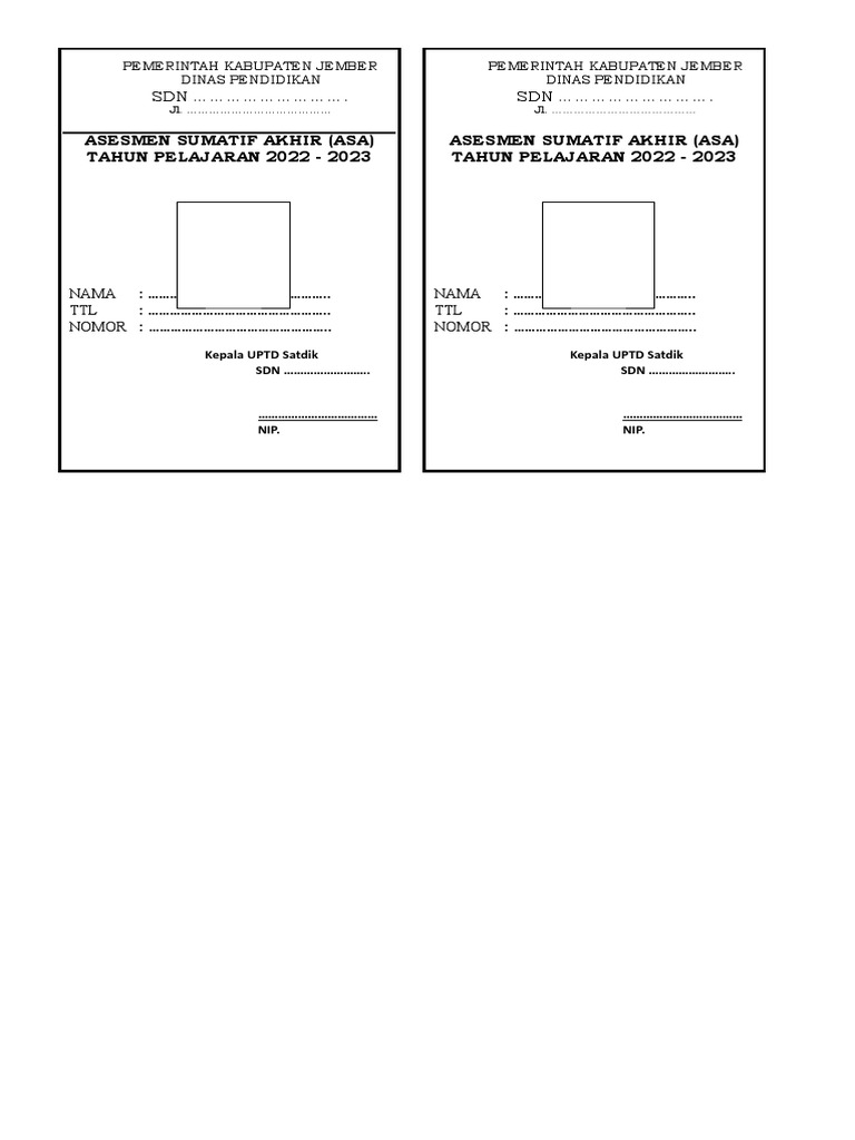 Format Nomor Peserta Us | PDF