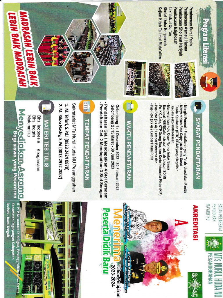 Brosur PPDB MTS TP 2023-2024 | PDF