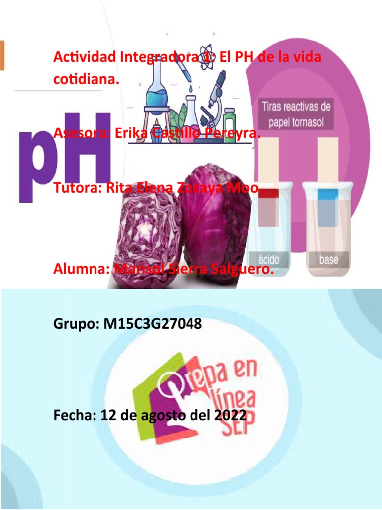 Actividad Integradora 1modulo15 | PDF | Ácido | Ph
