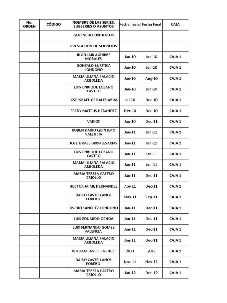 Inventario Documental Fuid | PDF | Colombia