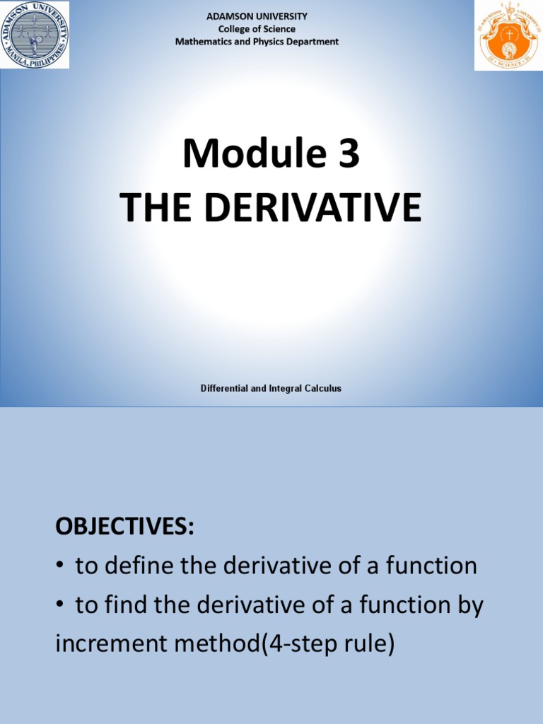 Derivatives | PDF | Tangent | Differential Calculus