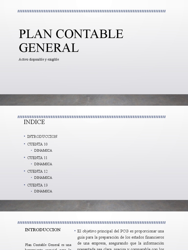 Plan Contable General (1) | PDF | Contabilidad | Comercio