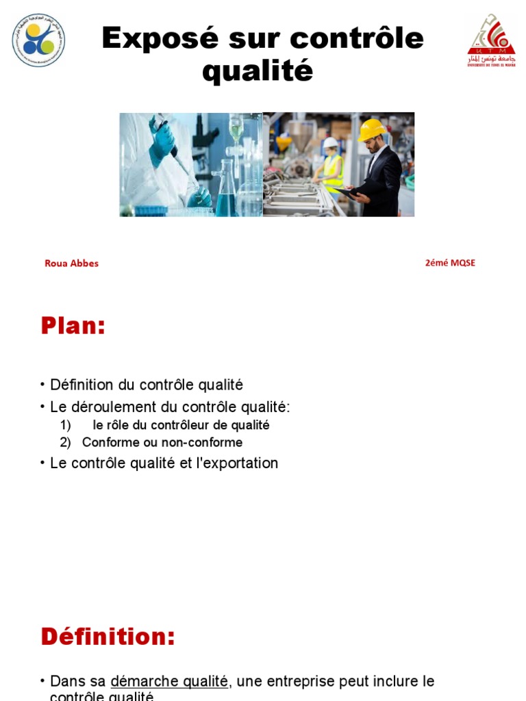 Exposé sur le contrôle qualité | PDF | Affaires