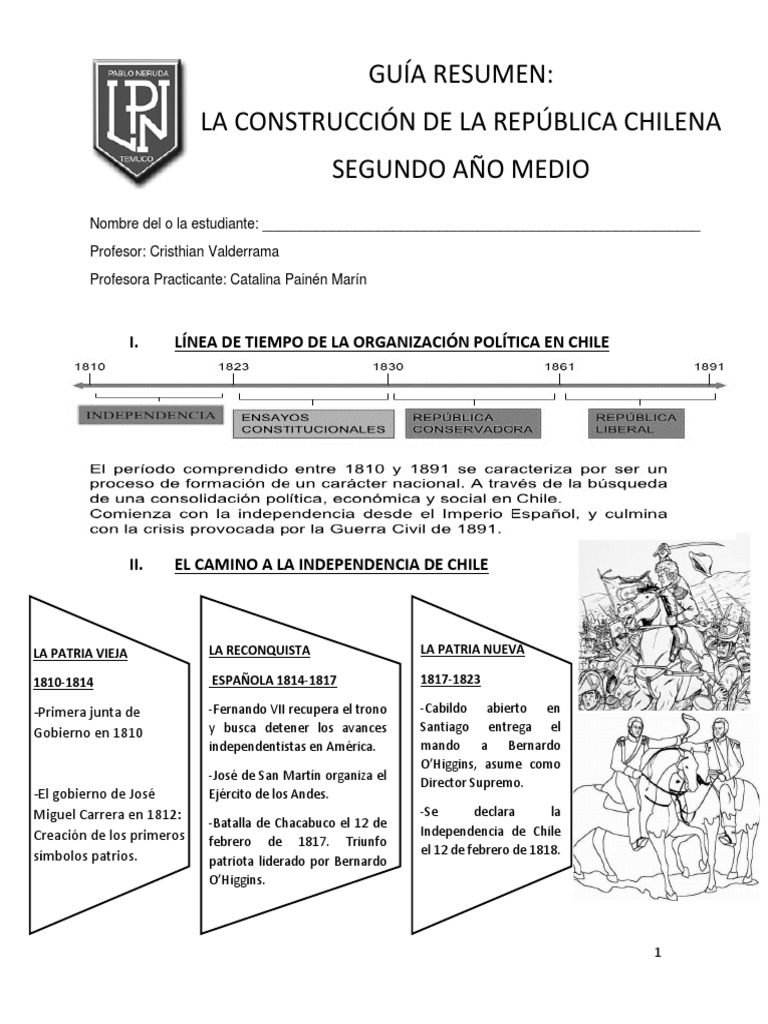 GUIA RESUMEN - Segundo - Medio - PDF | PDF | Chile | Gobierno