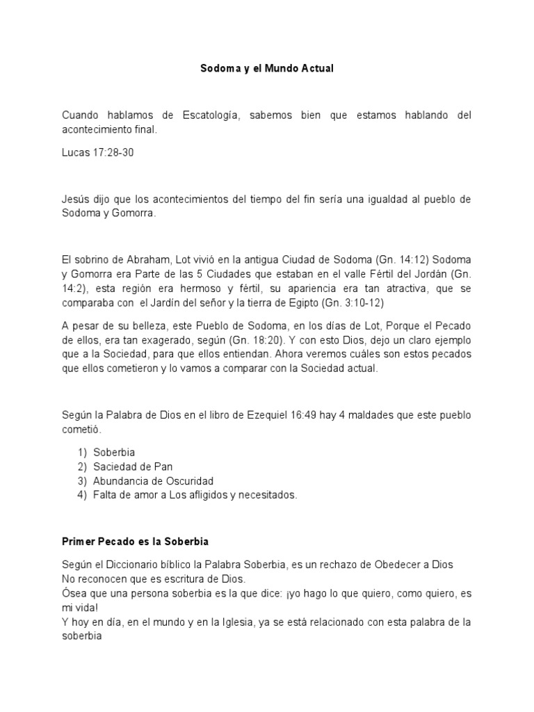 Sodoma y Gomorra | PDF | Vejez | Dios
