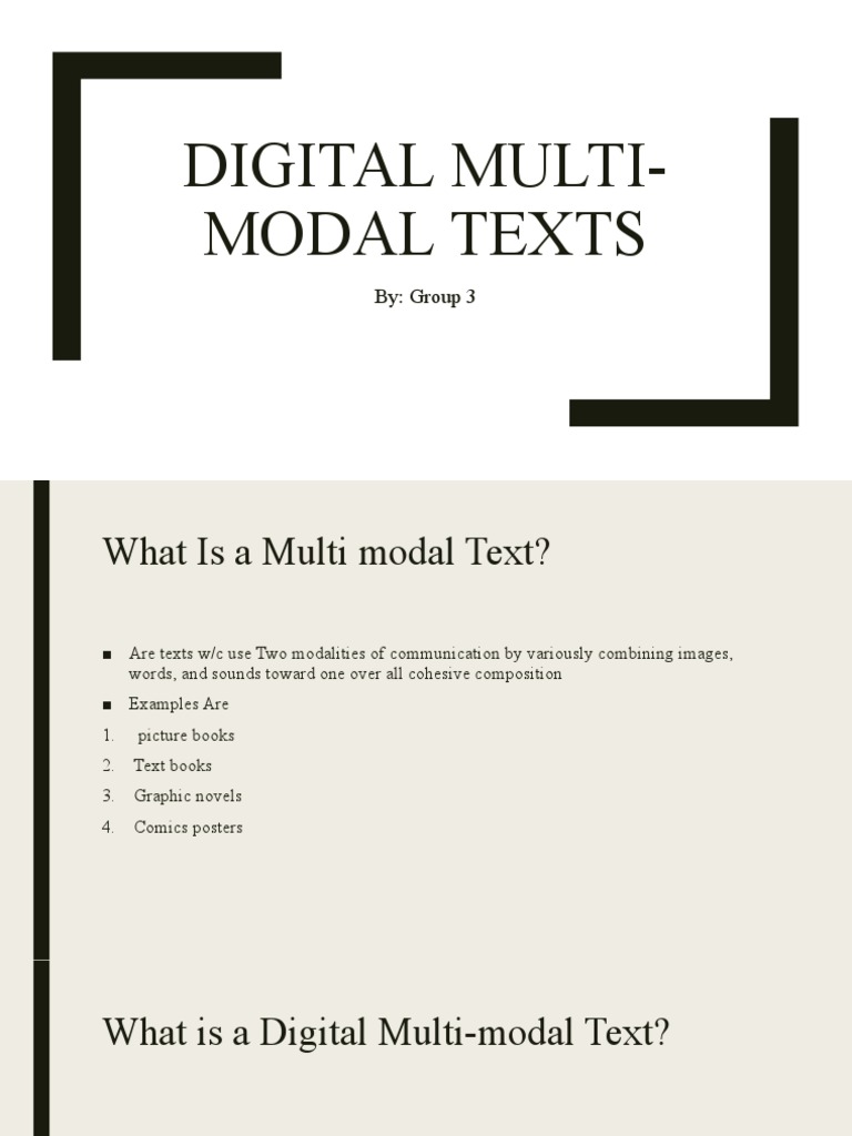 Understanding Digital Multimodal Texts | PDF