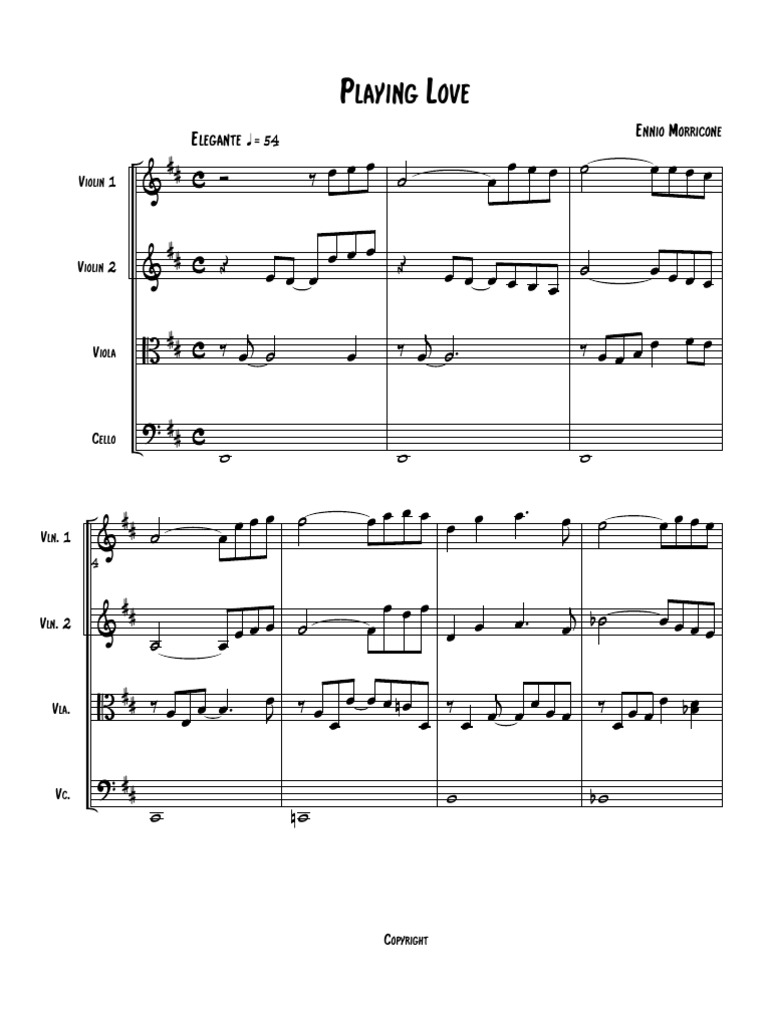 Playing Love - Score | PDF