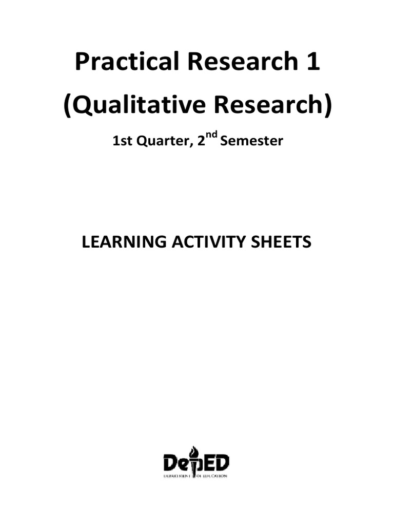 PR1 1st Quarter LAS QUARTER 1 | PDF | Qualitative Research | Statistics