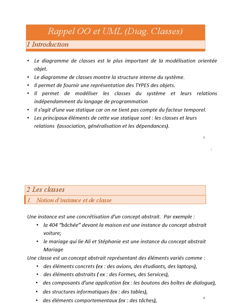 Rappel OO Et UML | PDF | Classe (informatique) | Informatique
