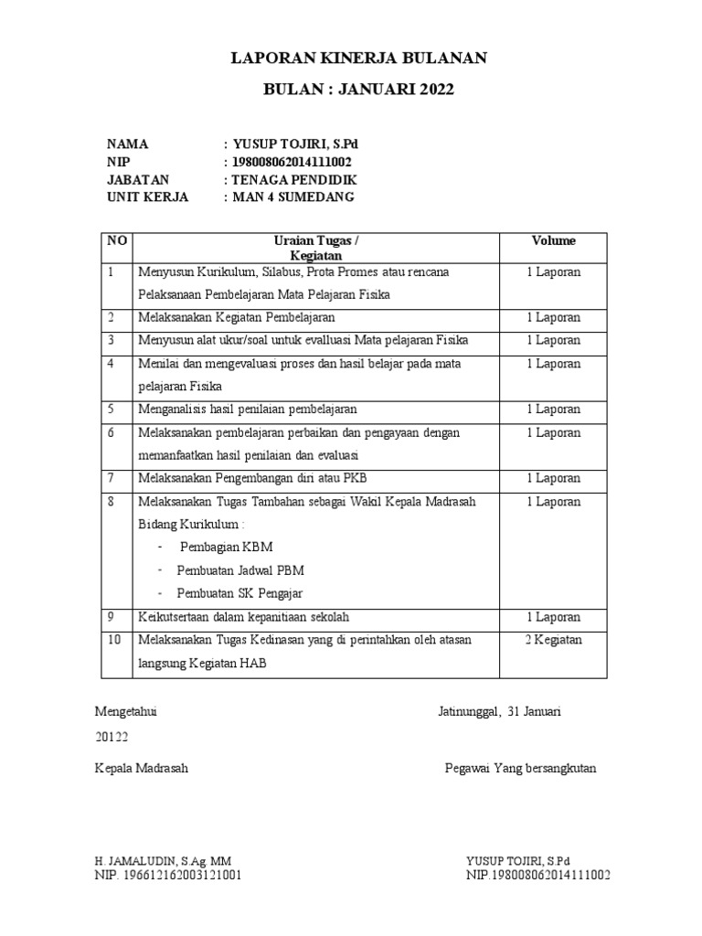 Contoh LKB Guru | PDF