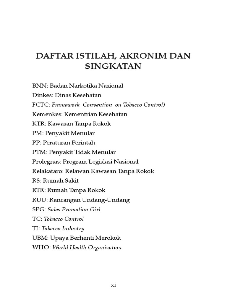 3. Daftar Istilah, Akronim Dan Singkatan Dalam Buku Relakataro | PDF