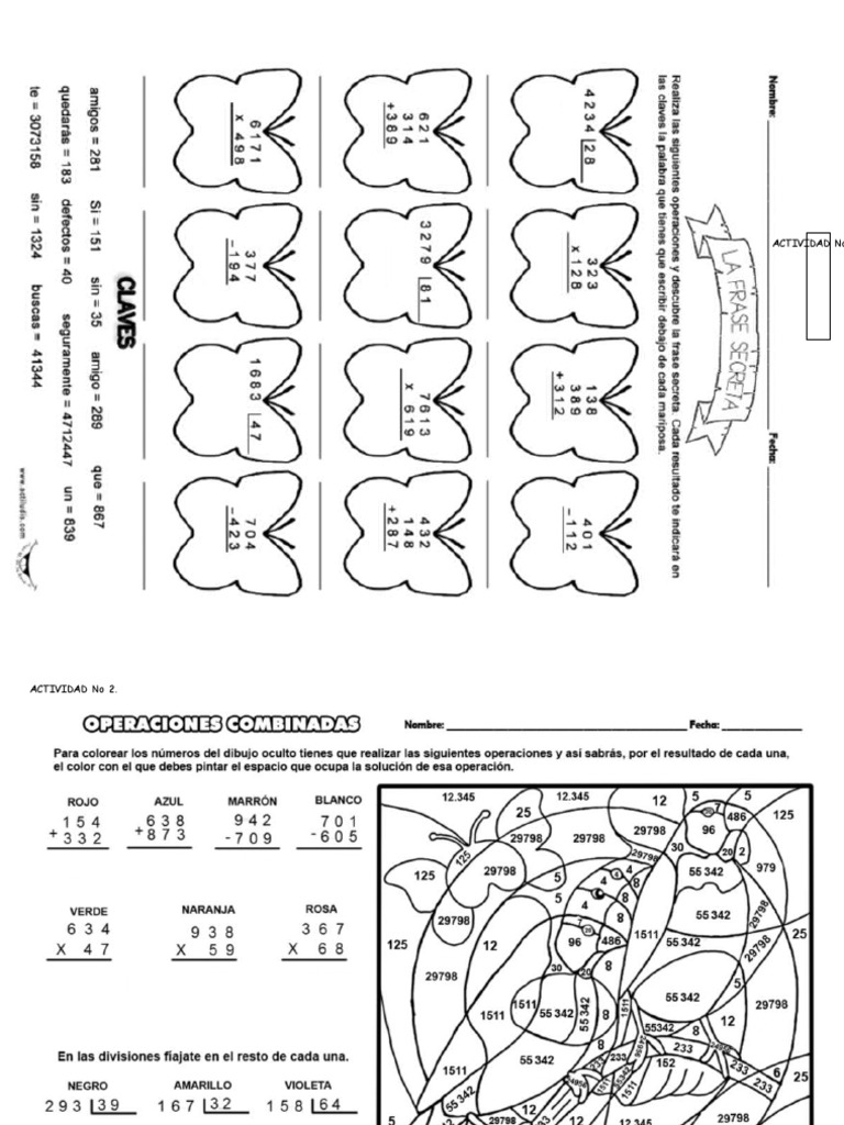 Actividades Grado 7 Primer Periodo 2023 | PDF | Números | Matemática ...