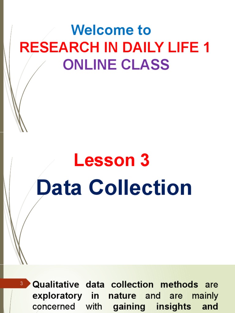 Research 1 2nd Sem q2 Lesson 3 | PDF | Focus Group | Interview