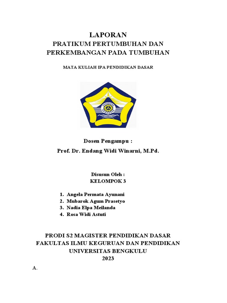 Pertumbuhan Primer Tumbuhan Uniseluler | PDF | Griya & Taman ...